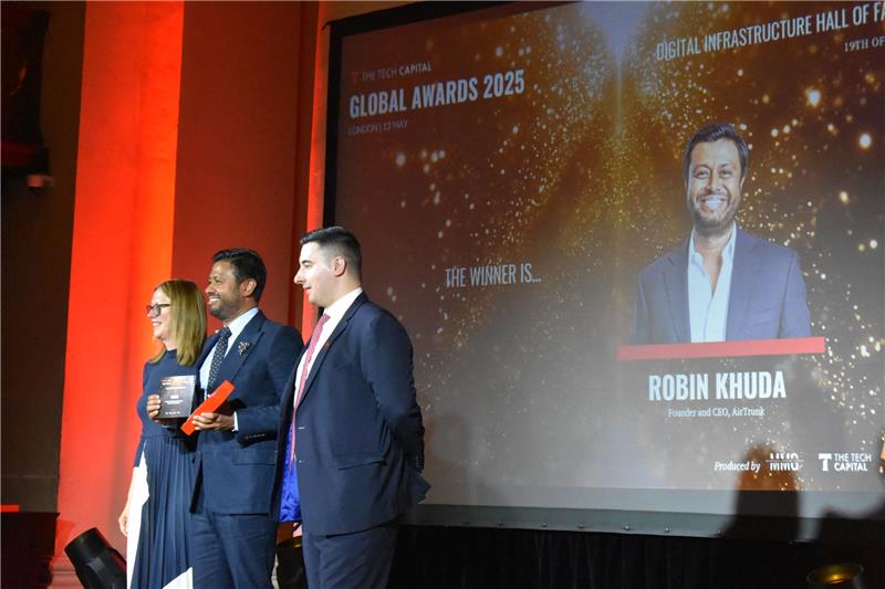 Robin wins Two Awards at The Tech Capital Global Awards 2025 | AirTrunk